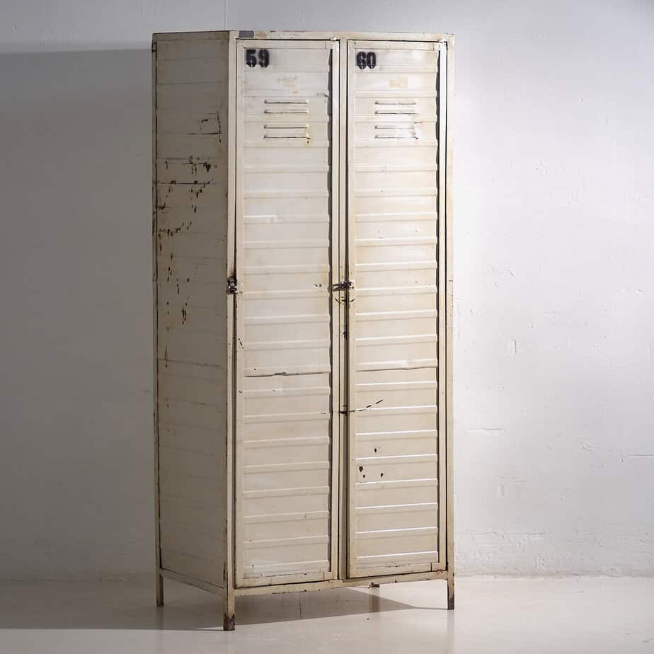 Vintage metal cabinet | Metal closet | AMARU ANTIQUES